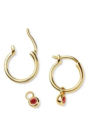 MISSOMA October Birthstone Mini Charm Hoop Earrings