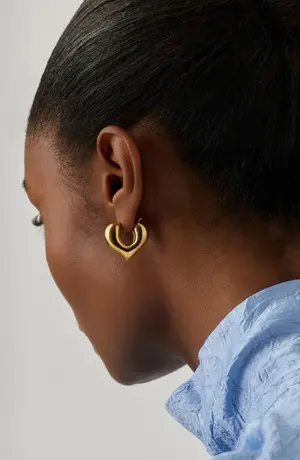 MISSOMA Medium Molten Heart Hoop Earrings