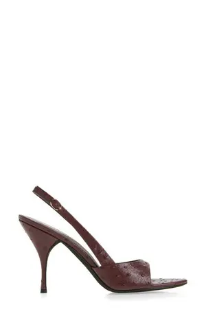 Jeffrey Campbell Triomphe Slingback Sandal - Wine Ostrich