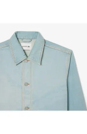Lacoste Oversize Button-up Denim Shirt