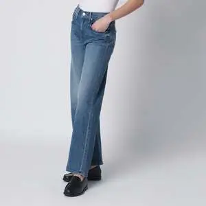 MOTHER The Mid Rise Lasso Sneak Jeans - Blue