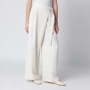 Brunello Cucinelli Sartorial Wrap Trousers - White