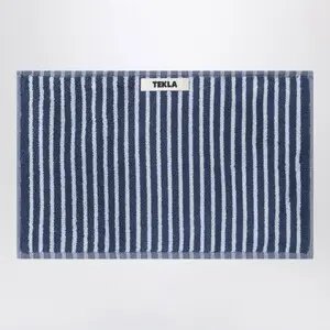 TEKLA Striped Blue Guest Towel 30x50 Cm - Green