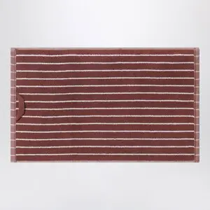 TEKLA Striped Reddish-brown Guest Towel 30x50 Cm
