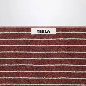 TEKLA Striped Reddish-brown Guest Towel 30x50 Cm