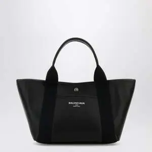 Balenciaga Biarritz Leather Shopping Bag - Black