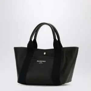 Balenciaga Biarritz Leather Shopping Bag - Black