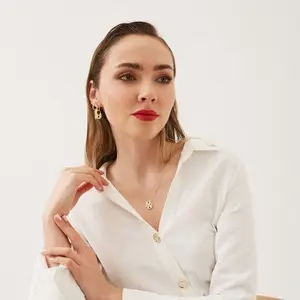SPERO LONDON Sterling Padlock Hoop Earrings - Gold