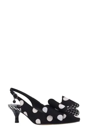 J. Reneé Delmare Slingback Pump - Black/white