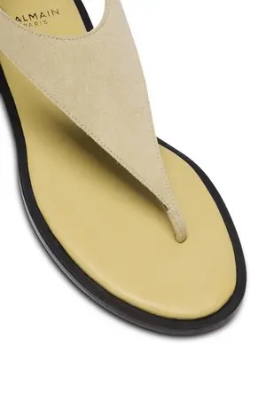 Balmain Anthem Suede Sandals - Beige