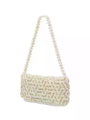0711 TBILISI May Beaded Shoulder Bag - Neutrals