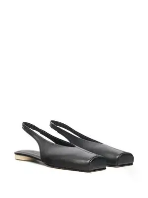 MAISON MARGIELA Square-toe Slingback Flat Pumps - Black