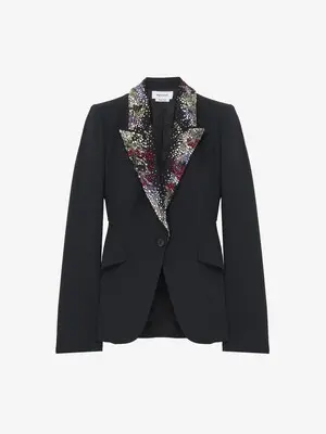 Alexander McQueen Embroidered Lapel Jacket