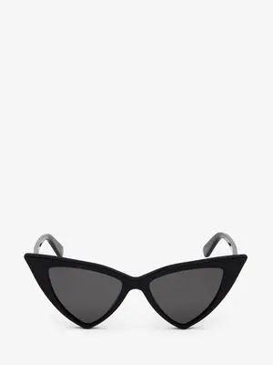 Alexander McQueen Spike Cat-eye Sunglasses - Black/smoke