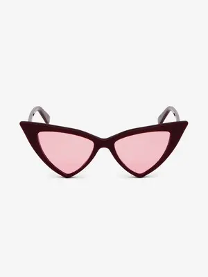 Alexander McQueen Spike Cat-Eye Sunglasses Black/smoke