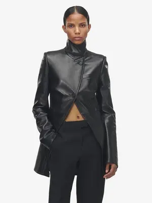 Alexander McQueen Cutaway Leather Jacket