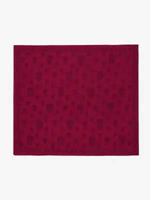 Alexander McQueen Classic Skull Foulard - Crimson/bordeaux