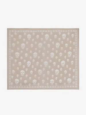 Alexander McQueen Classic Skull Foulard - Ivory/beige