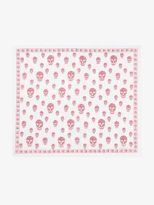 Alexander McQueen Classic Skull Foulard - Ivory/blush