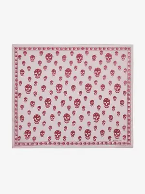 Alexander McQueen Classic Skull Foulard - Pink