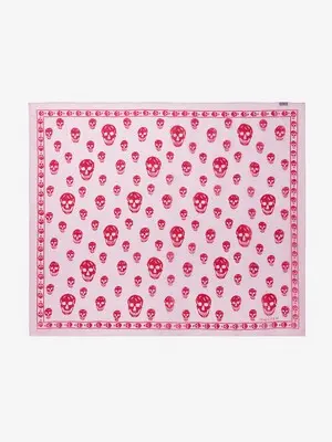Alexander McQueen Classic Skull Foulard - Rose/red