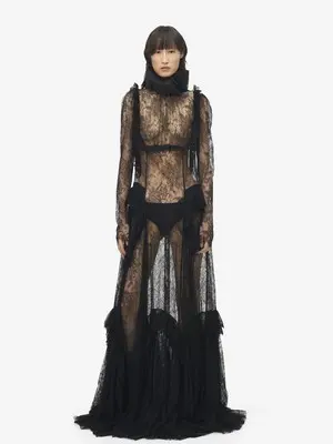 Alexander Mcqueen Sheer Evening Dresses
