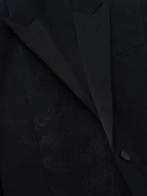 Alexander McQueen Lace Ribcage Embroidery Single-breasted Jacket