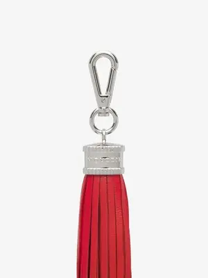 Alexander McQueen Leather Tassel Charm - Red