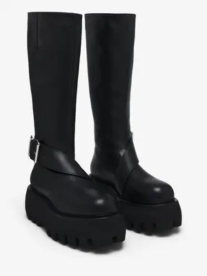 Alexander McQueen Sofa Knee-high Buckle Boot