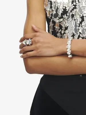 Alexander McQueen Crystal Cocktail Ring