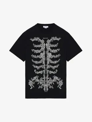 Alexander McQueen Lace Ribcage T-shirt