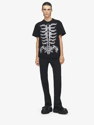 Alexander McQueen Lace Ribcage T-shirt
