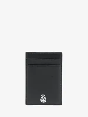 Alexander McQueen Skull Magnetic Card Holder - Black