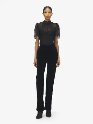 Alexander McQueen Cotton Velvet Tailored Trousers