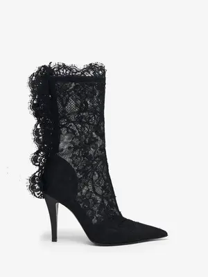 Alexander Mcqueen Lace Boots For Women