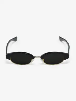 Alexander McQueen Ellipse Sunglasses - Black/smoke
