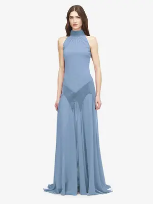Alexander McQueen Silk Georgette Evening Dress