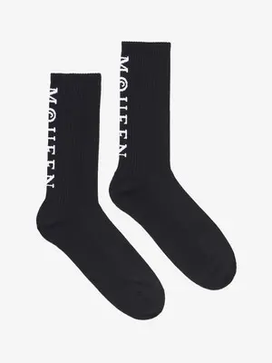 Alexander McQueen Logo Socks - Black/white