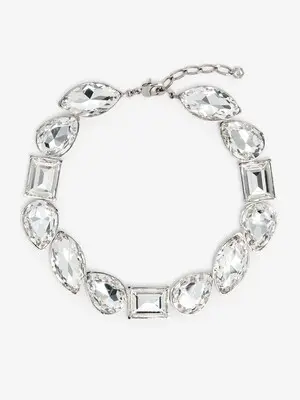 Alexander McQueen Crystal Choker - Silver/clear