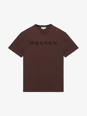 Alexander McQueen Flocked Logo T-shirt