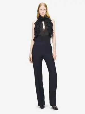 Alexander McQueen Ruffled Top - Black