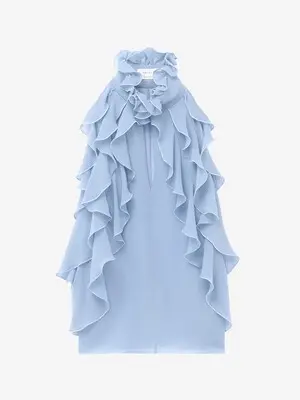 Alexander McQueen Ruffled Top - Blue