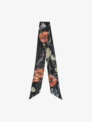 Alexander McQueen Spider Floral Scarf - Black/ivory