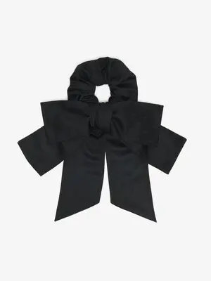 Alexander McQueen Skull Jacquard Bow Scrunchie - Black