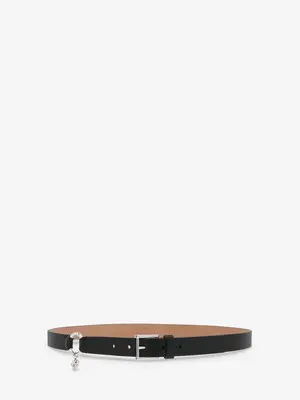 Alexander McQueen Skull Ring Belt - Black