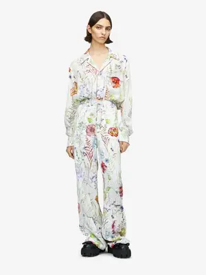 Alexander McQueen Meadow Floral Print - Ivory