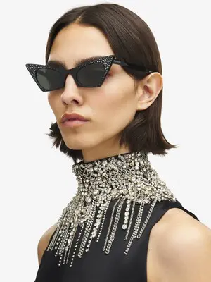 Alexander McQueen Spike Cat-eye Sunglasses
