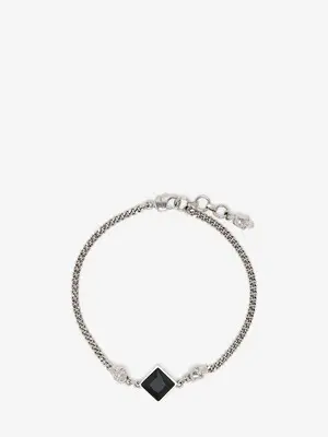 Alexander McQueen Twin Skull Chain Bracelet - Palladium