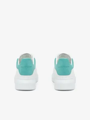 Alexander McQueen Oversized Sneakers With Suede Heel Counter - White/blue