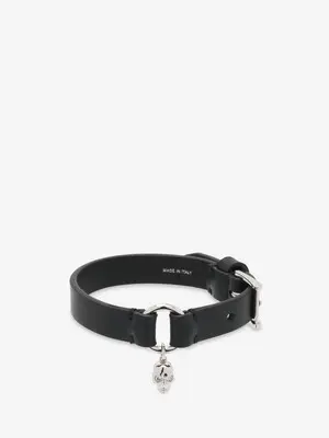 Alexander McQueen Skull Ring Wrap Bracelet - Black